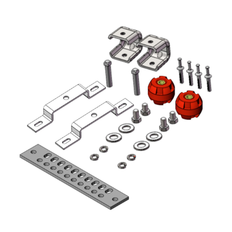 Tinned Copper Buss Bar Kit, 1/4 in X 2 in X 10 in, with angle adapters ...